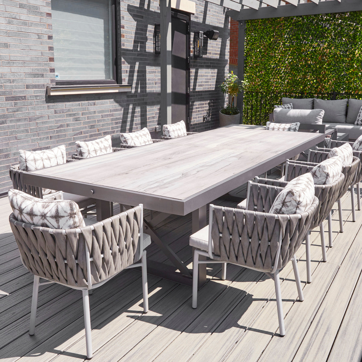 Dynasty XL Mega Dining Table With Parsons Leg – Your Patio Store